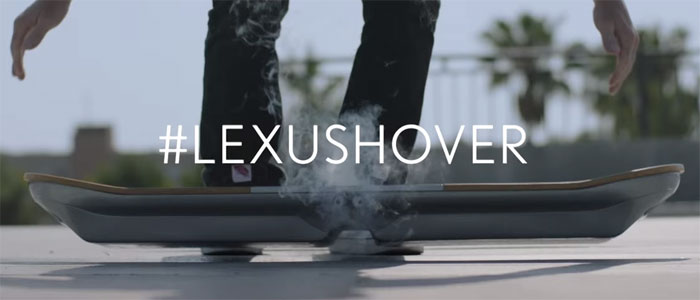 Le skateboard volant Hoverboard de Lexus dvoil le 5 aot
